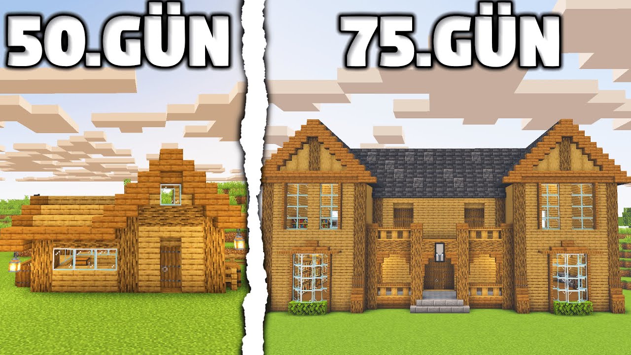 DEVASA YENİ EV! | 50-75 | Minecraft Hardcore Survival - YouTube