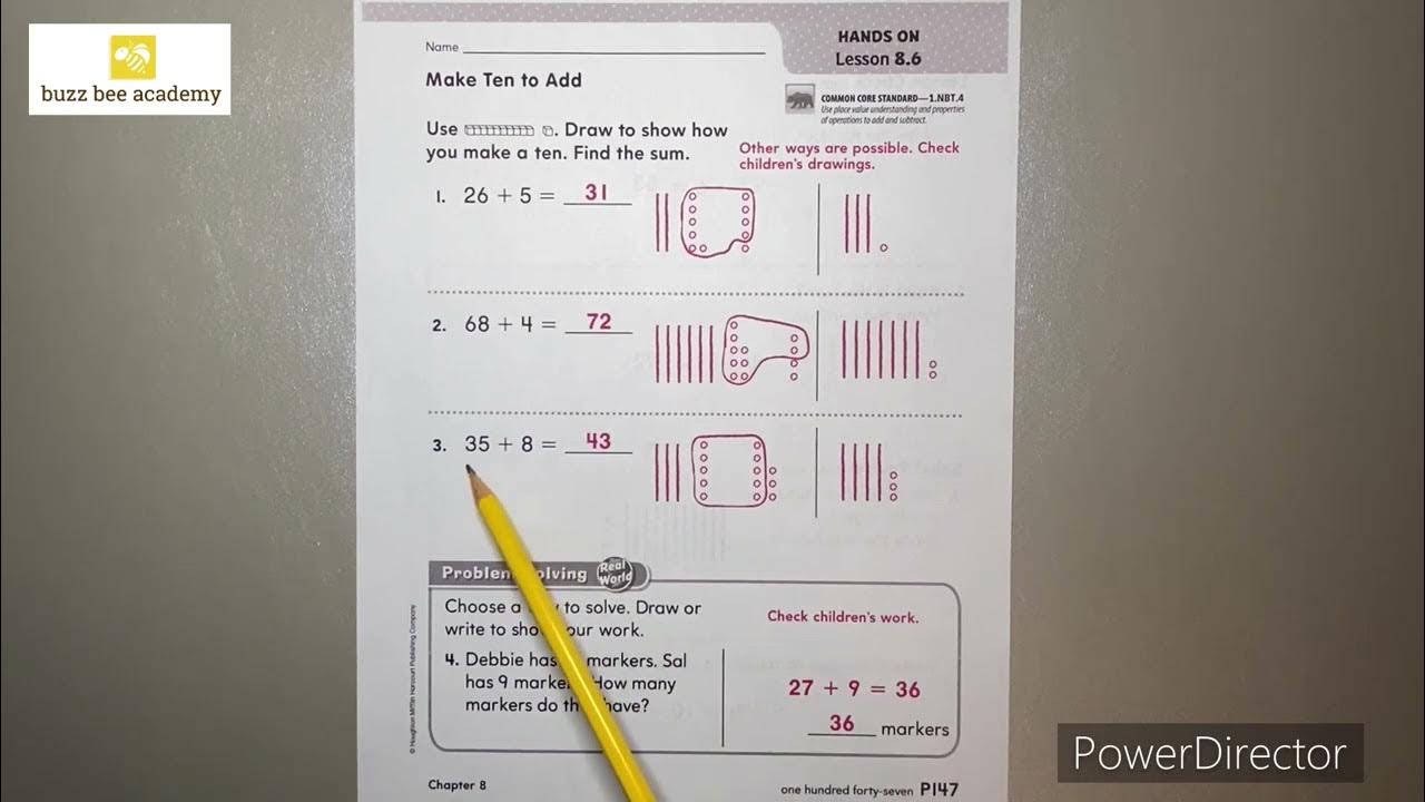 Go Math: 1st Grade Chapter 8.6 Homework and Practice Common Core Math ...