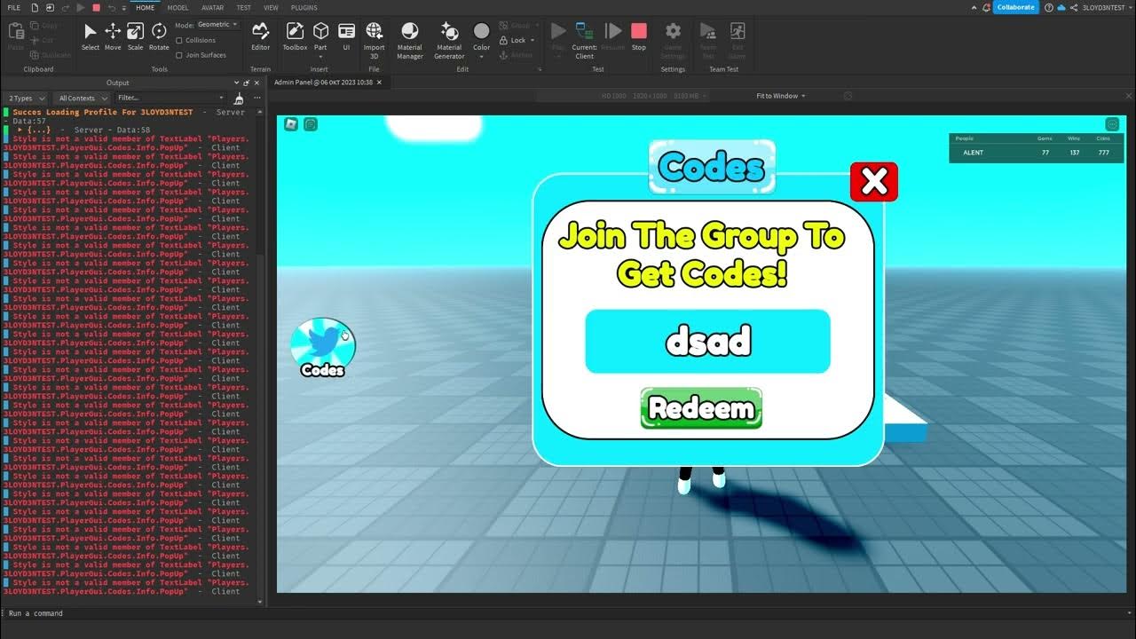 Code System In 1 Hour Roblox Studio - YouTube