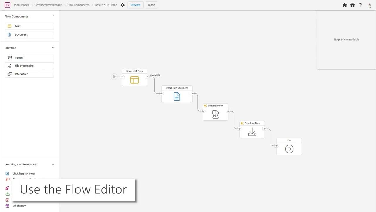 How to use the flow editor | Centrldesk - YouTube