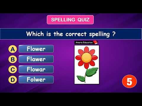 Spelling Quiz | Spelling for Kids | Learn Spelling | English | Choose ...