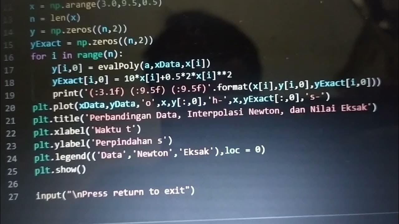 metode interpolasi newton, by python - YouTube