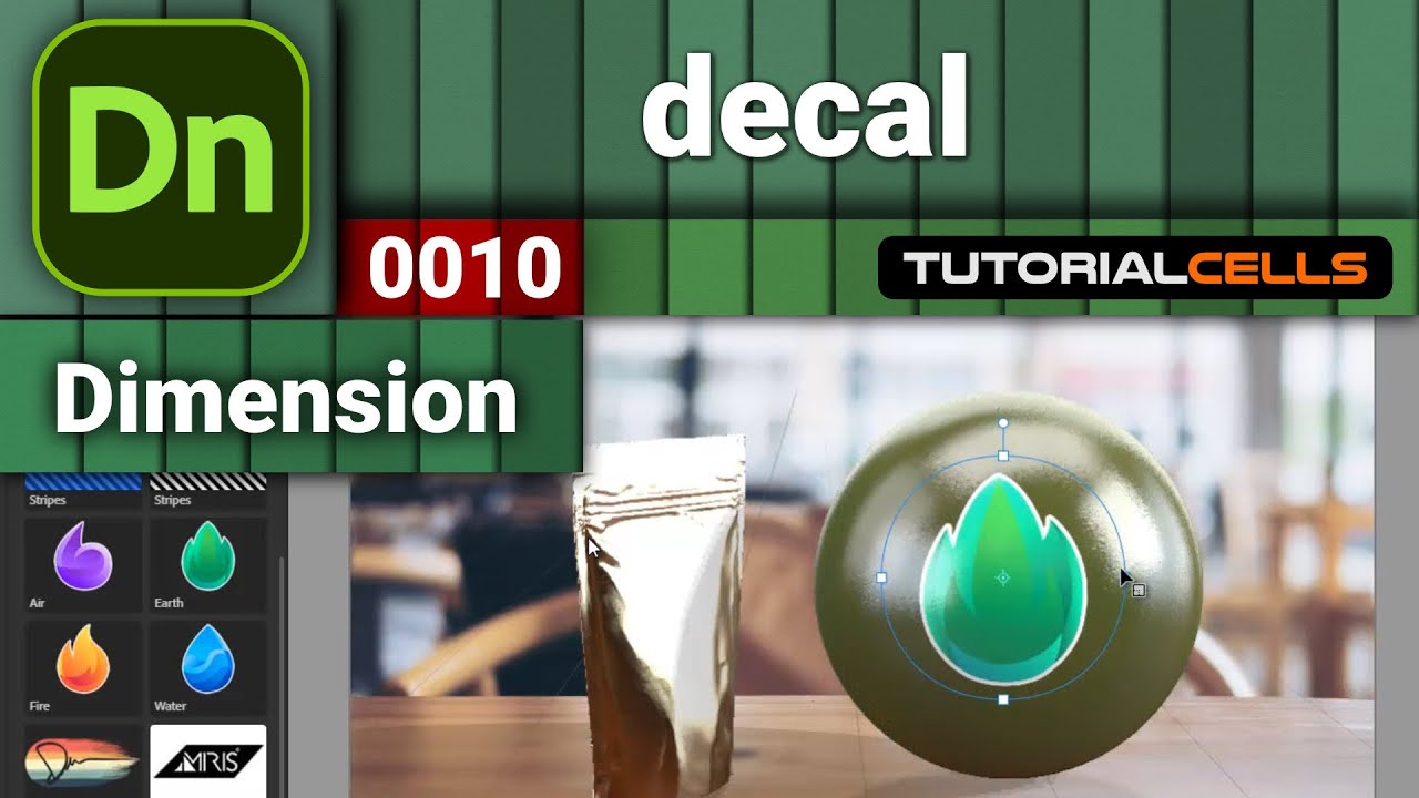 0010. decal ( 2d graphics on texture ) in dimension - YouTube