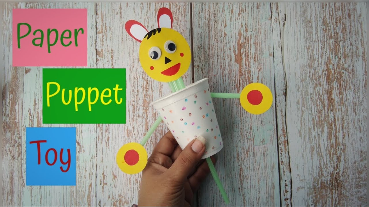 How To Make A Paper Puppet Toy Easy And Funny Cup Toy For Kids Diy how-to-make-a-paper-puppet-toy-easy-and-funny-cup-toy-for-kids-diy