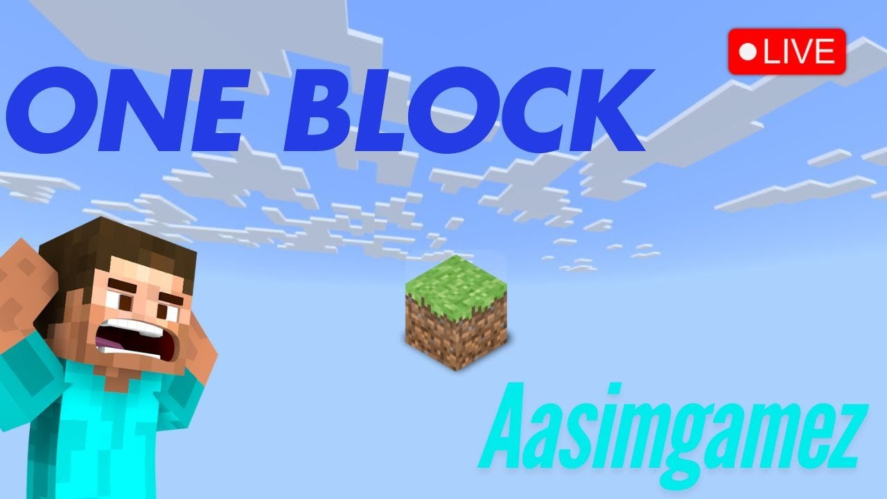Surviving on ONE BLOCK in Minecraft LIVE! 🌍 | Aasim Gamez - YouTube