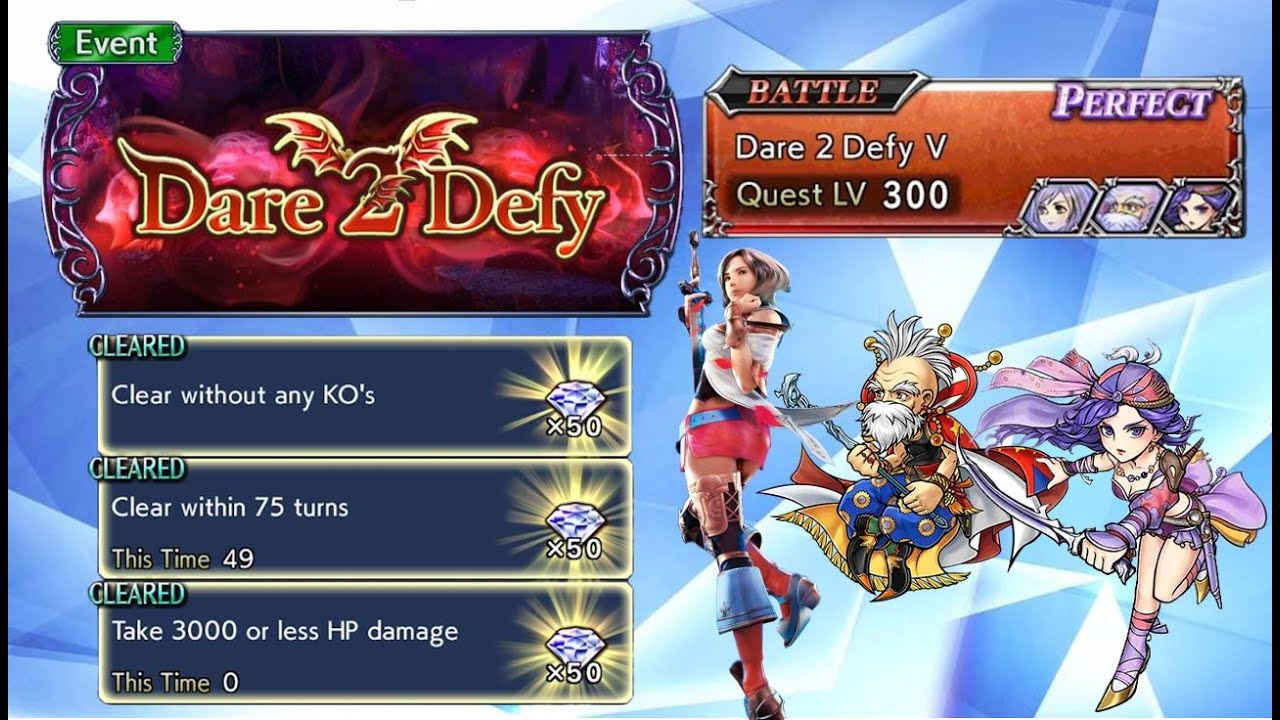 DFFOO Dare 2 Defy V | Easy Boss with Leila | Almost No Enemy Turn - YouTube