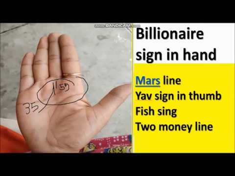 Billionaire sign in hand very lucky hand in palmistry - YouTube