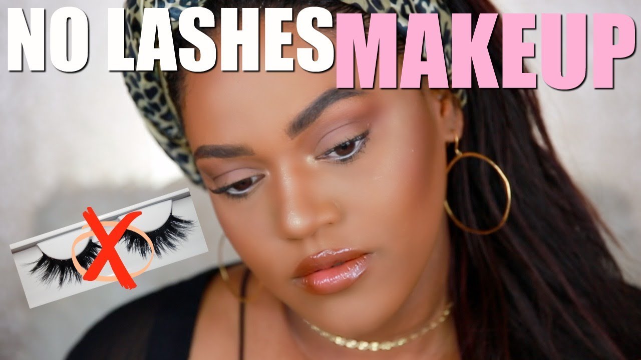 NO FALSE LASHES MAKEUP TUTORIAL! WOC - YouTube