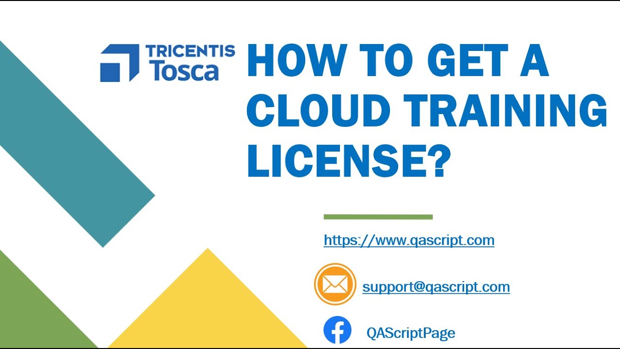Tosca Tutorial | Lesson 2 - How to get a free cloud training license ...