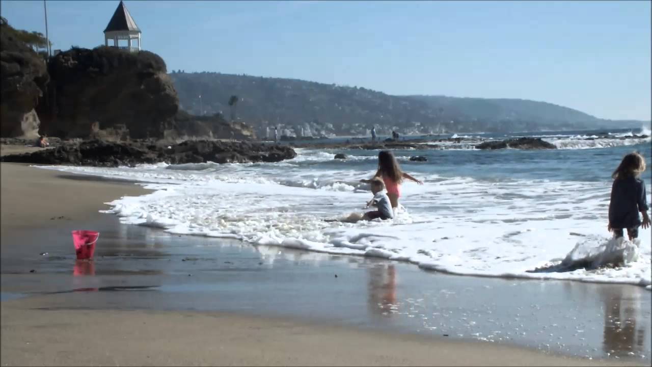 Kids playing in Waves - YouTube