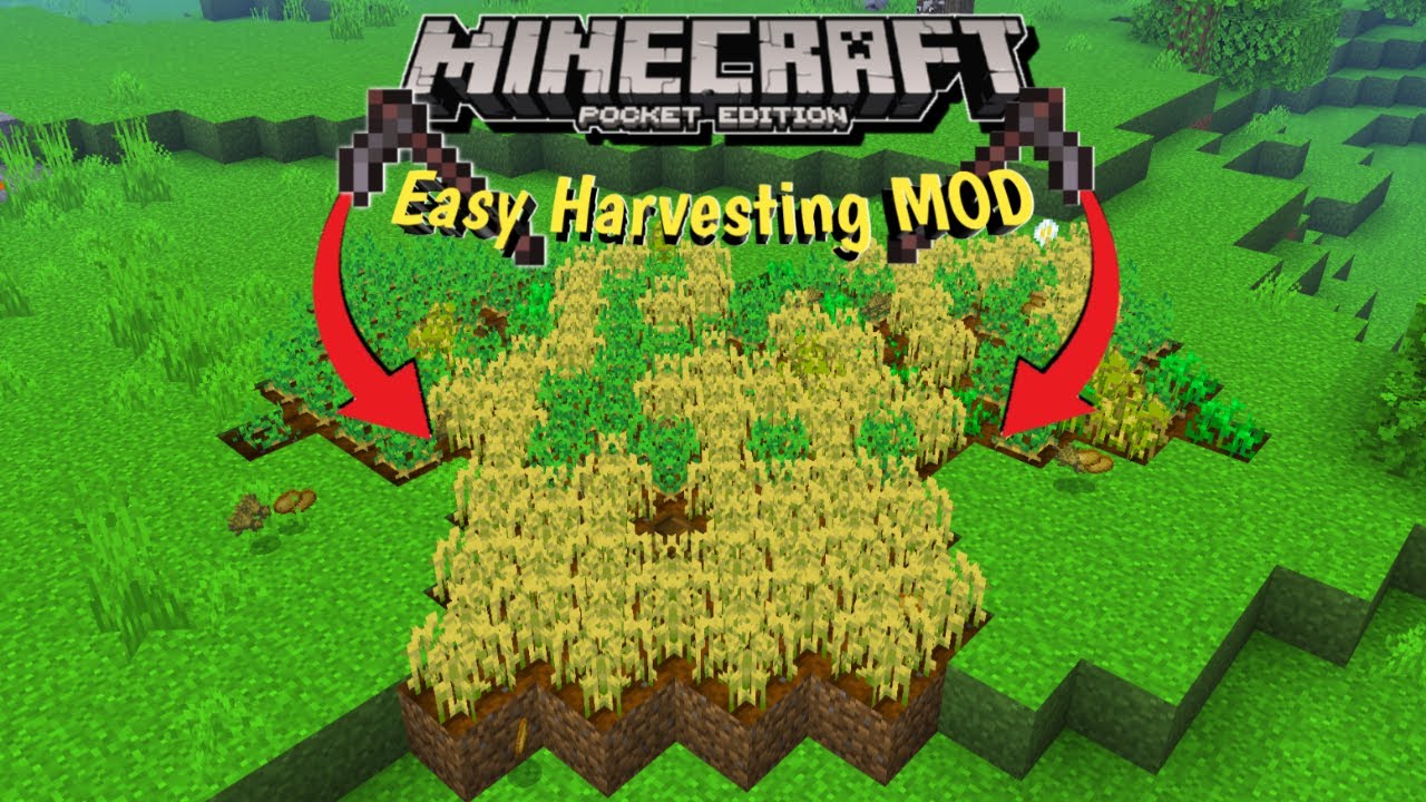 Easy Harvesting MOD For Minecraft PE / Bedrock: 1.20+ - YouTube