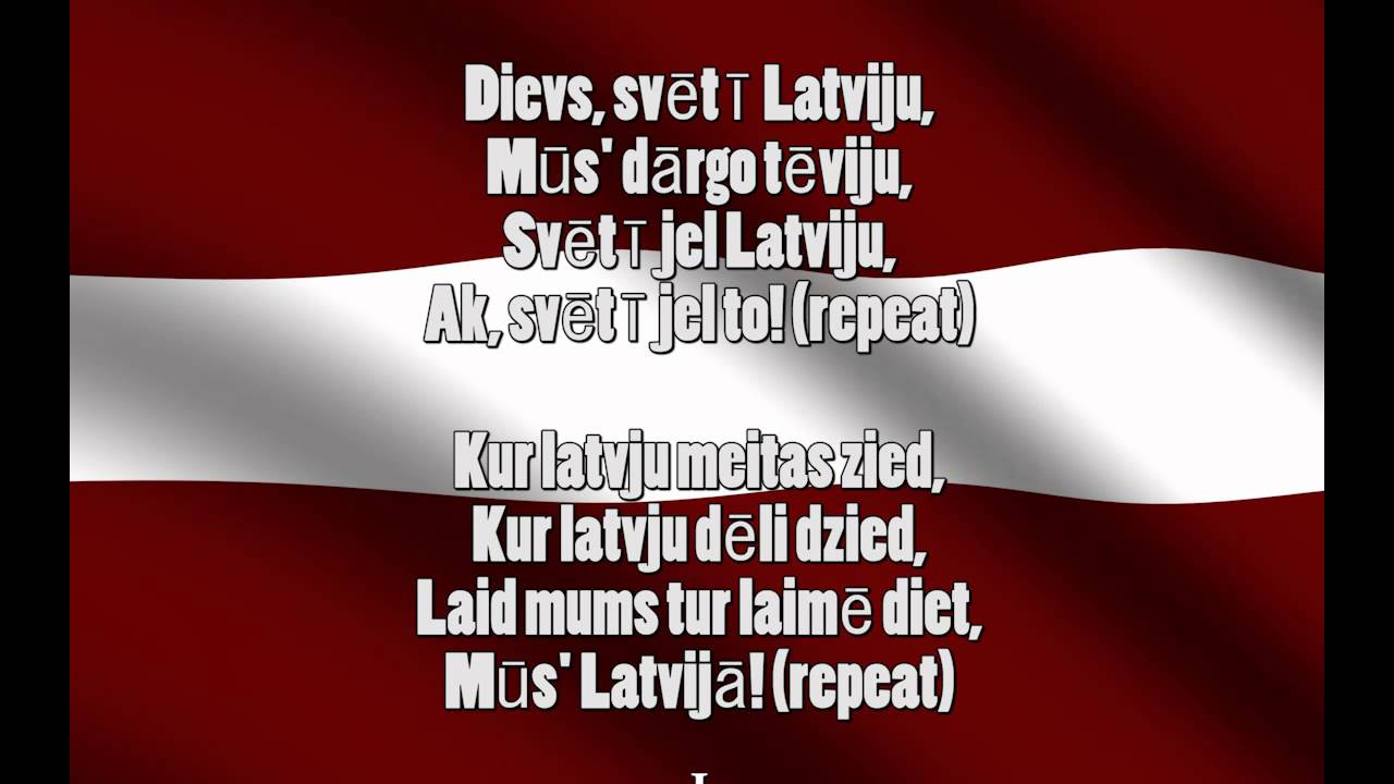 Latvian National Anthem with Lyrics - YouTube