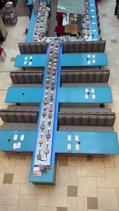 Sushi 🍣 on conveyor belt - YouTube