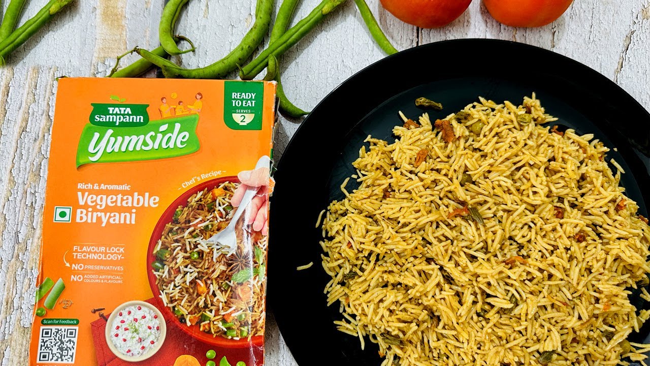 Tata Sampann Yumside Vegetable Biryani | Tata Instant Veg Biryani - YouTube