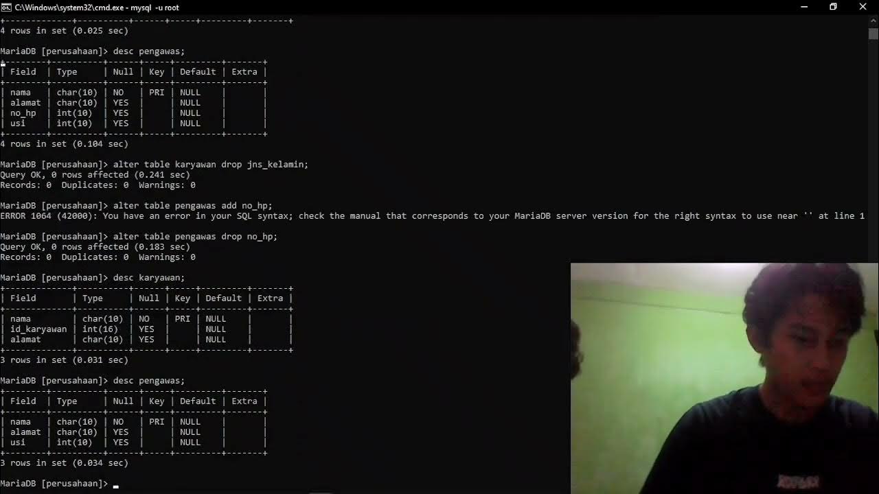 Membuat Database Perusahaan Di CMD Menggunakan Aplikasi XAMPP - YouTube