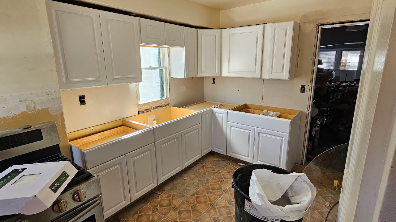 Kitchen cabinets installment. Disclaimer, I don't own the rights to the ...