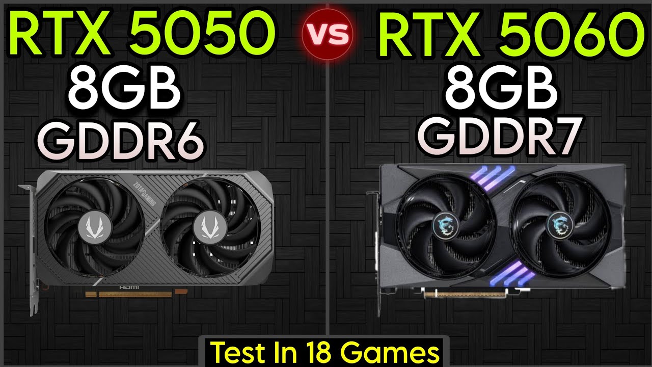 RTX 5050 vs RTX 5060 - Test In 18 Games - How Big The Real Difference ...