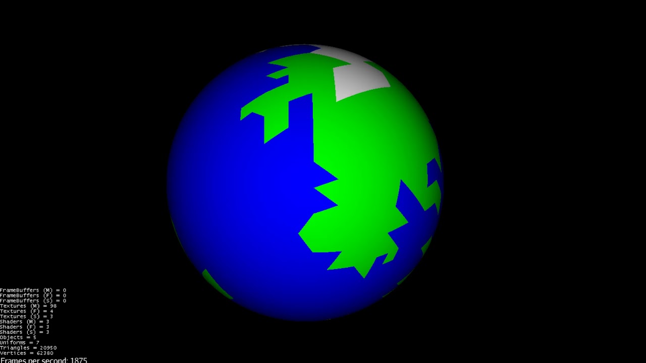 Test - World map on custom icosphere, procedural generation - YouTube