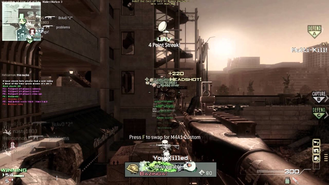 RoBoT for CoD8:MW3 | God Mode | Teleport | Gravity hack | Aimbot - YouTube