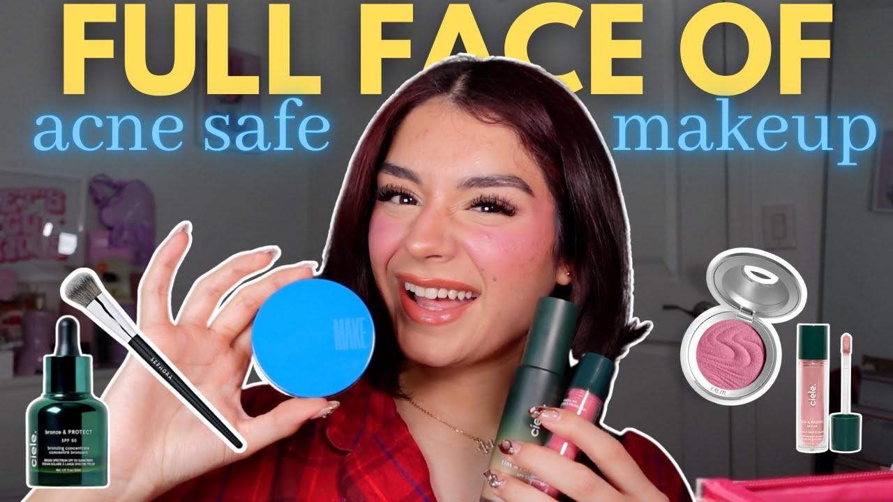 FULL FACE OF ACNE SAFE MAKEUP | CIELE COSMETICS, R.E.M. BEAUTY, RARE ...