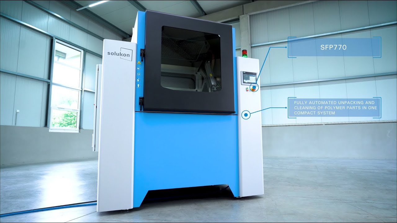Solukon SFP770 polymer postprocessing system product video - YouTube