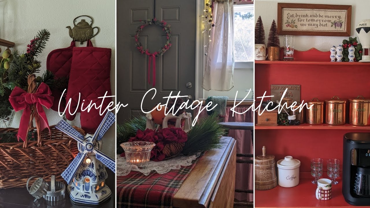 2024 WINTER/CHRISTMAS Cottage Kitchen Tour ☺️☕🕯️🎄 - YouTube