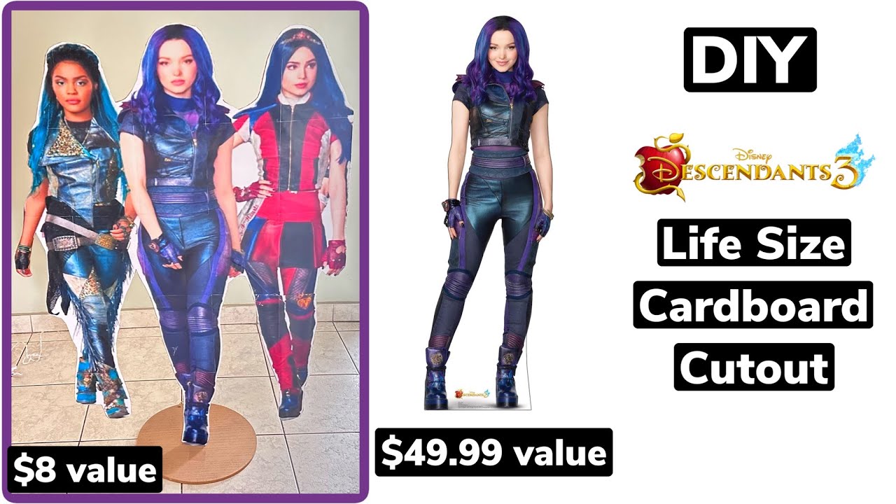 DIY Descendants 3 Life Size Cardboard Cutout I Descendants 3 Birthday ...