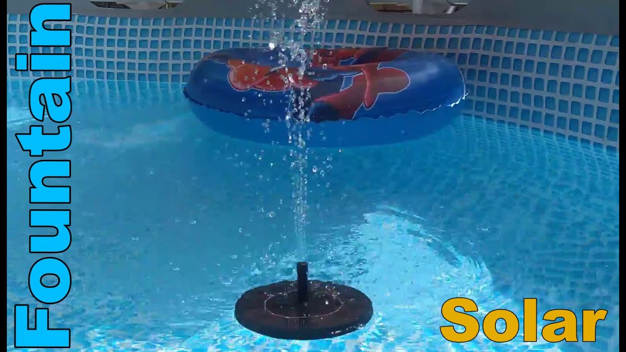 Floating Solar Powered Waterfall Fountain Garden Water Pump - YouTube