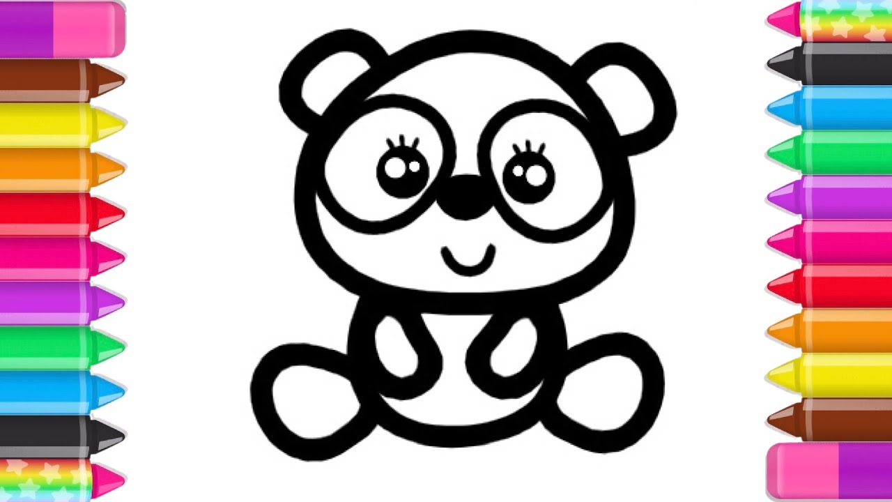 Drawing a Cute Panda | Learn Draw and Color | Animation Drawing - YouTube