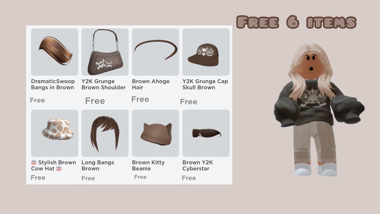 6 free items in Roblox ! ️ - YouTube