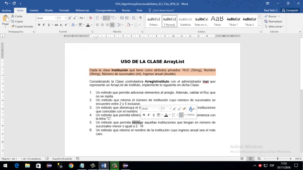 Operaciones Básicas (ArrayList) - YouTube