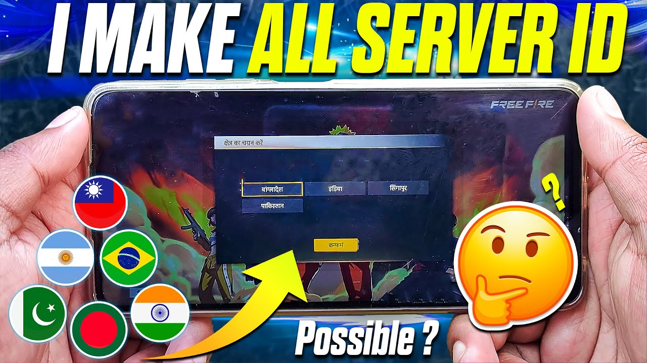 I Make Free Fire All Server Accounts In 1 Phone - YouTube