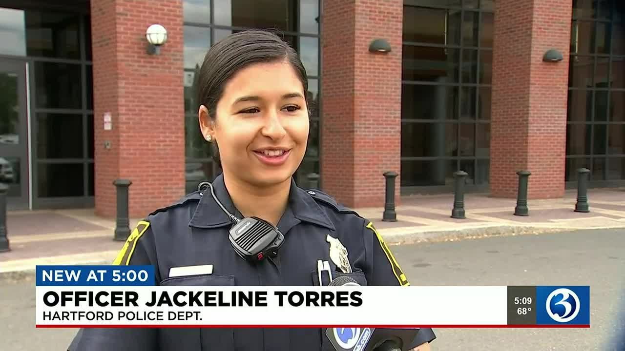Hartford police officer credited with saving baby's life - YouTube