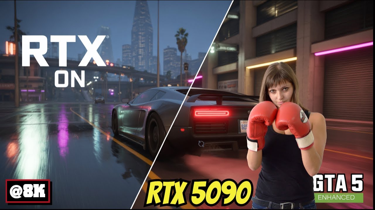 RTX 5090 vs. GTA 5 Enhanced @8K Multi Frame Generation X2 - YouTube
