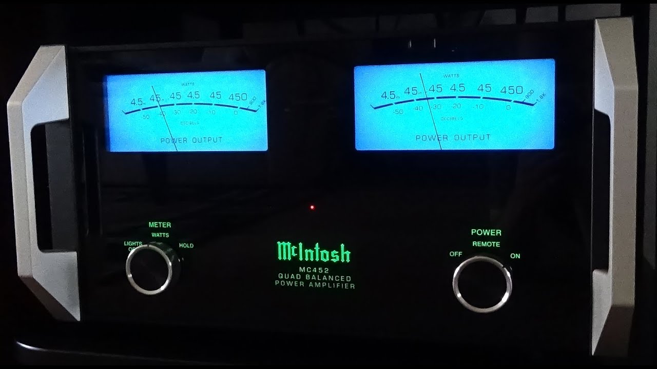 Amazing McIntosh MC452 Power Amplifier Meters In Action !! - YouTube