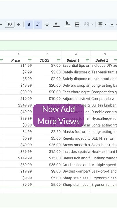 Create Custom Views in Google Sheets - Filter Your Way to Success! - YouTube