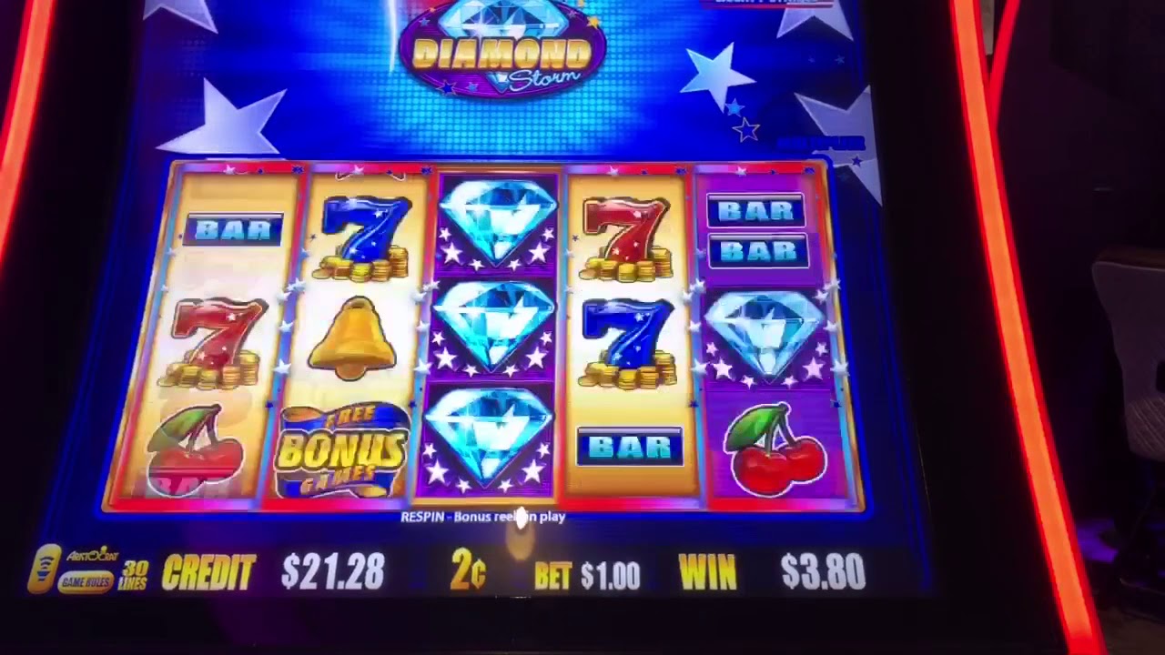 Diamond storm slot machine progressive and bonuses - YouTube