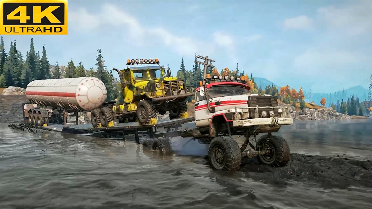 SnowRunner Gameplay | Mission Truck & Oil Tank Delivery (4K) - YouTube