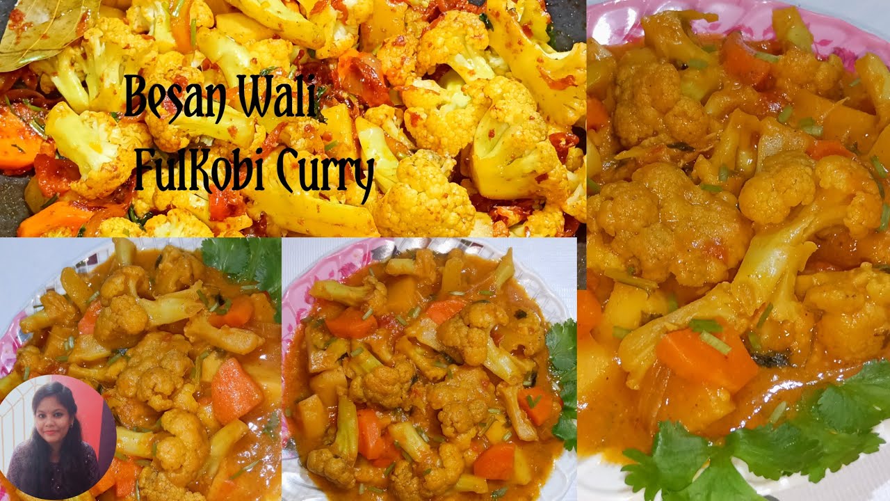 Besan Wali FulKobi CurryRecipe/Cauliflower Besan CurryRecipe/Besan ...