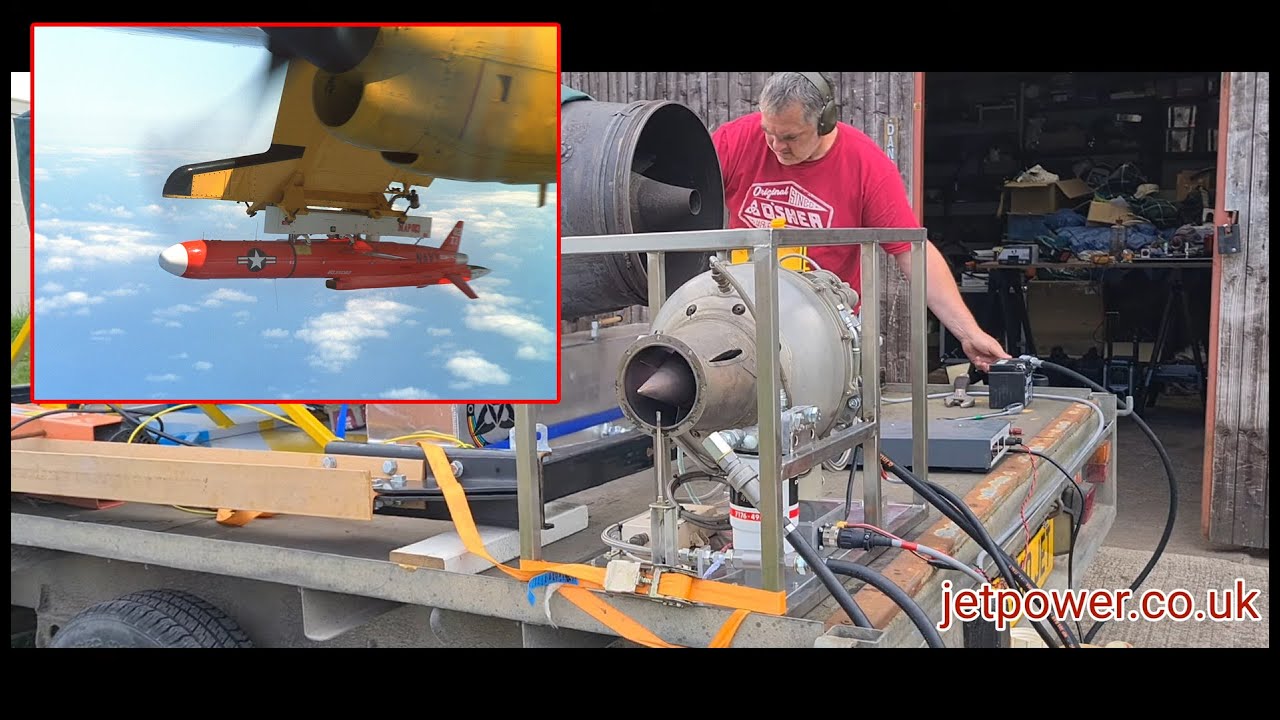 Modified ECU test on Williams WR24-7 Target Drone Jet Engine Gas ...