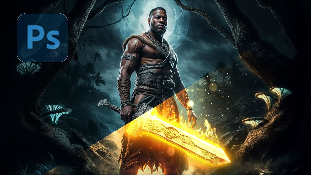 Photoshop manipulation Speed Art African Warrior - YouTube