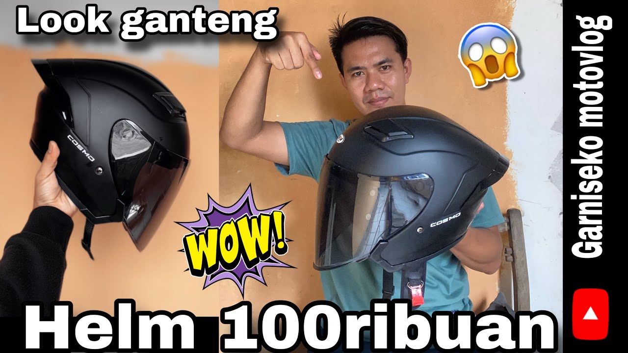 REVIEW JUJUR‼️HELM HKM COSMO HELM HALF FACE hanya 170ribuan saja - YouTube