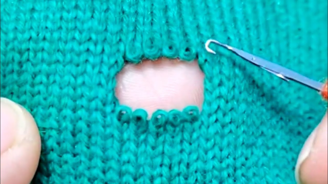 Great Way to Invisibly Repair 3 Broken Yarn in Knitted Sweaters at Home ...