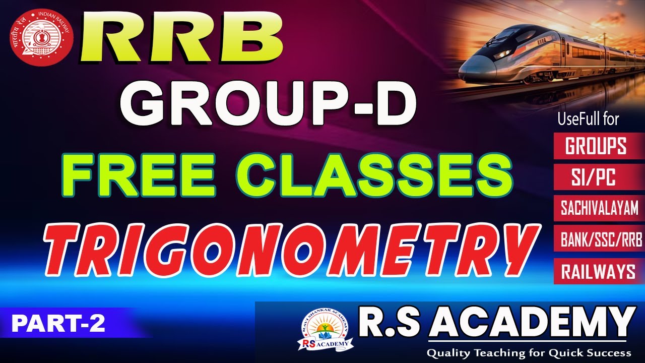 RRB GROUP-D FREE CLASSES Trigonometry PART-2 - YouTube
