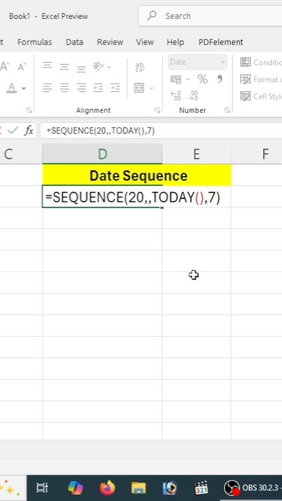 Date Sequence In Excel #sequence #function #excel #exceltricks #exceltutorial #excelformula # ...