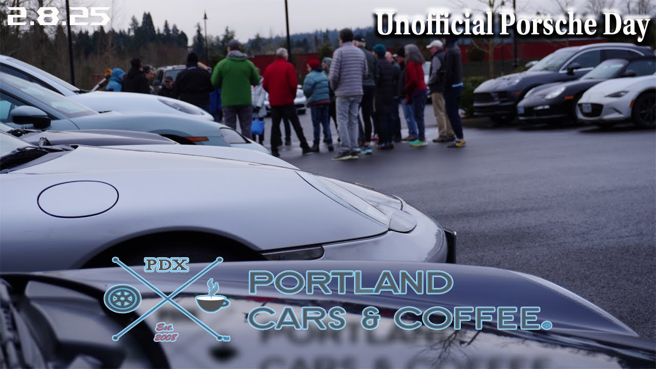 Unofficial Porsche Day at Portland Cars and Coffee 2.8.25 - YouTube