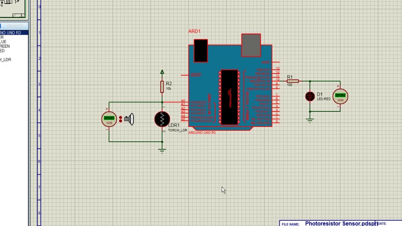 Photoresistor Control Proteus Design - YouTube