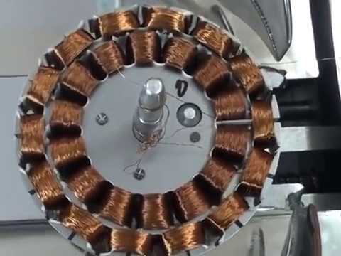 How to make winding of Ceiling fan? Automatic winding machine. - YouTube
