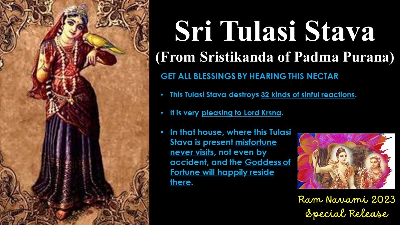Sri Tulasi Stava of Sristikanda of the Padma Purana | #ramnavami # ...