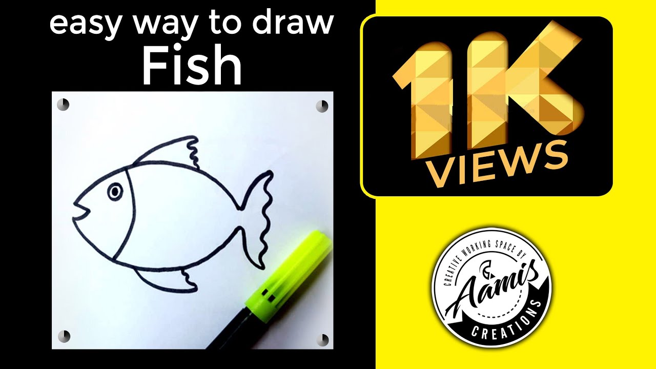 How to draw a fish #fish #drawing #easyway #kilikkonjal - YouTube
